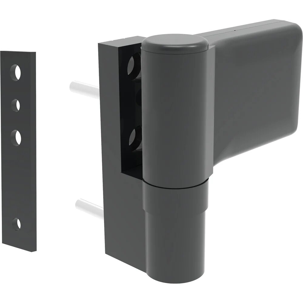 Петля для ПВХ дверей DORF до 100 кг. Черная RAL 9005 для узкого профиля DORF_DHS_100_9005(500al)