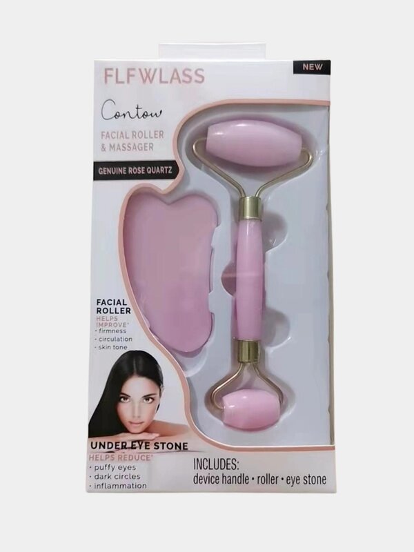 Набор нефритовый роллер и скребок гуаша