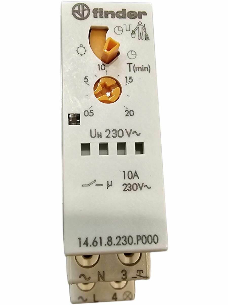 14618230P000, Модульный электронный лестничный таймер мультифункциональный; 1NO 16A; 3- или 4-проводная схема; питание 230В АC; ширина 17.5мм; степень защиты IP20; безвинтовые клеммы Push-in
