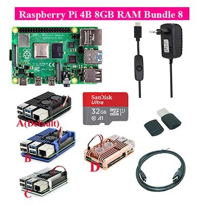 Комплект Raspberry Pi 4 Model B 2/4/8 ГБ с чехлом Bundle 8