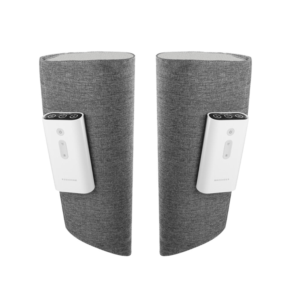 Беспроводной массажер для ног для улучшения кровообращения электрический с подогревом и воздушными компрессиями массажер для голеней заряжаемый с 3 режимами 2 интенсивностями 2 уровнями регулировки температуры Grey Cotton + ABS 5V 5W 15min Режим
