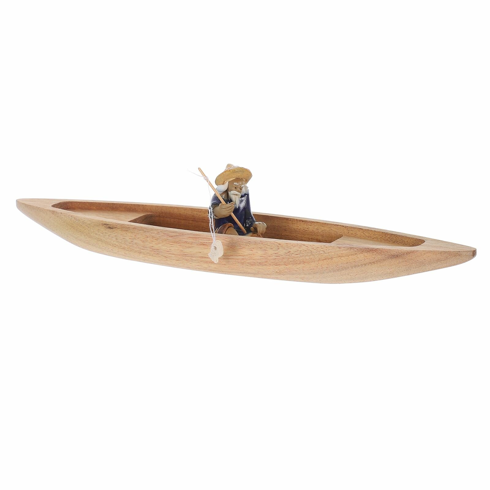 Модель Декоративной Лодки Из Дерева И Керамики Для Декора 1 Штука
