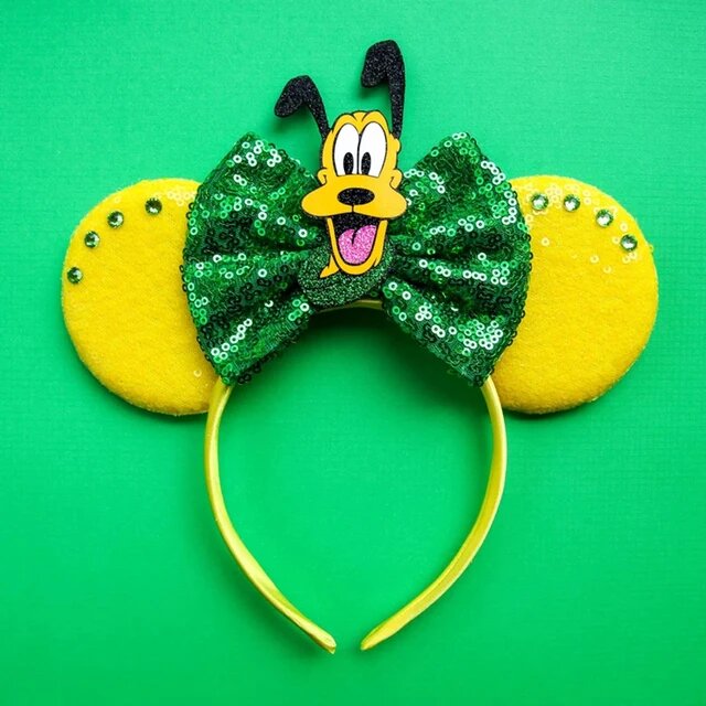 Повязки на голову с ушками Микки Мауса от Disney, аксессуары для волос для вечеринок для девочек и женщин, повязки на голову с Минни Маус, детские повязки на голову с бантиками и пайетками, подарки.