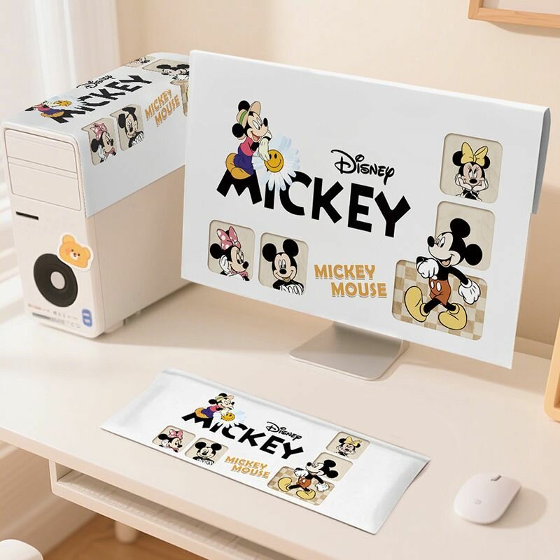 Чехол от пыли для компьютера, чехол для настольного устройства, ткань для монитора, новая клавиатура, полный набор из трех частей, защитный чехол от пыли