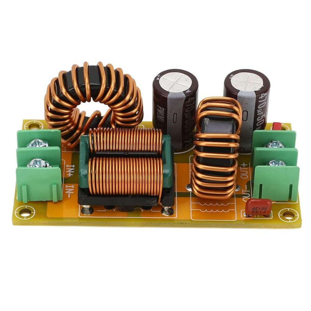 EMC фильтр 20А, DC, LC, шумоподавление, пассивный, источник питания, плата, стабильность, компактный