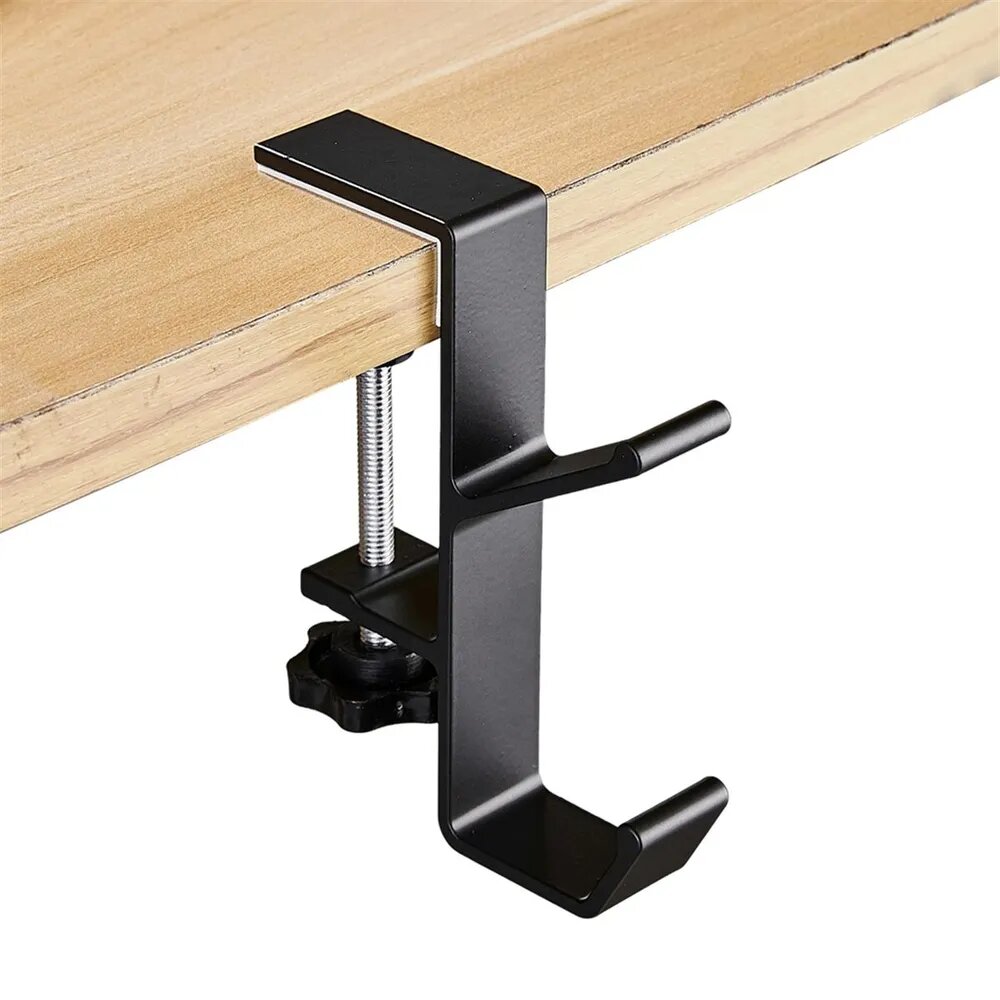 1 шт. Регулируемый боковой крючок для стола, подставка для крючка без сверления, черный