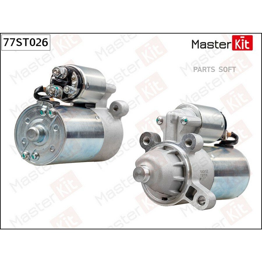 Стартер FORD FOCUS 1.8/2.0 98-04 (1.4kw) от официального дистрибьютора, MASTERKIT, артикул 77ST026