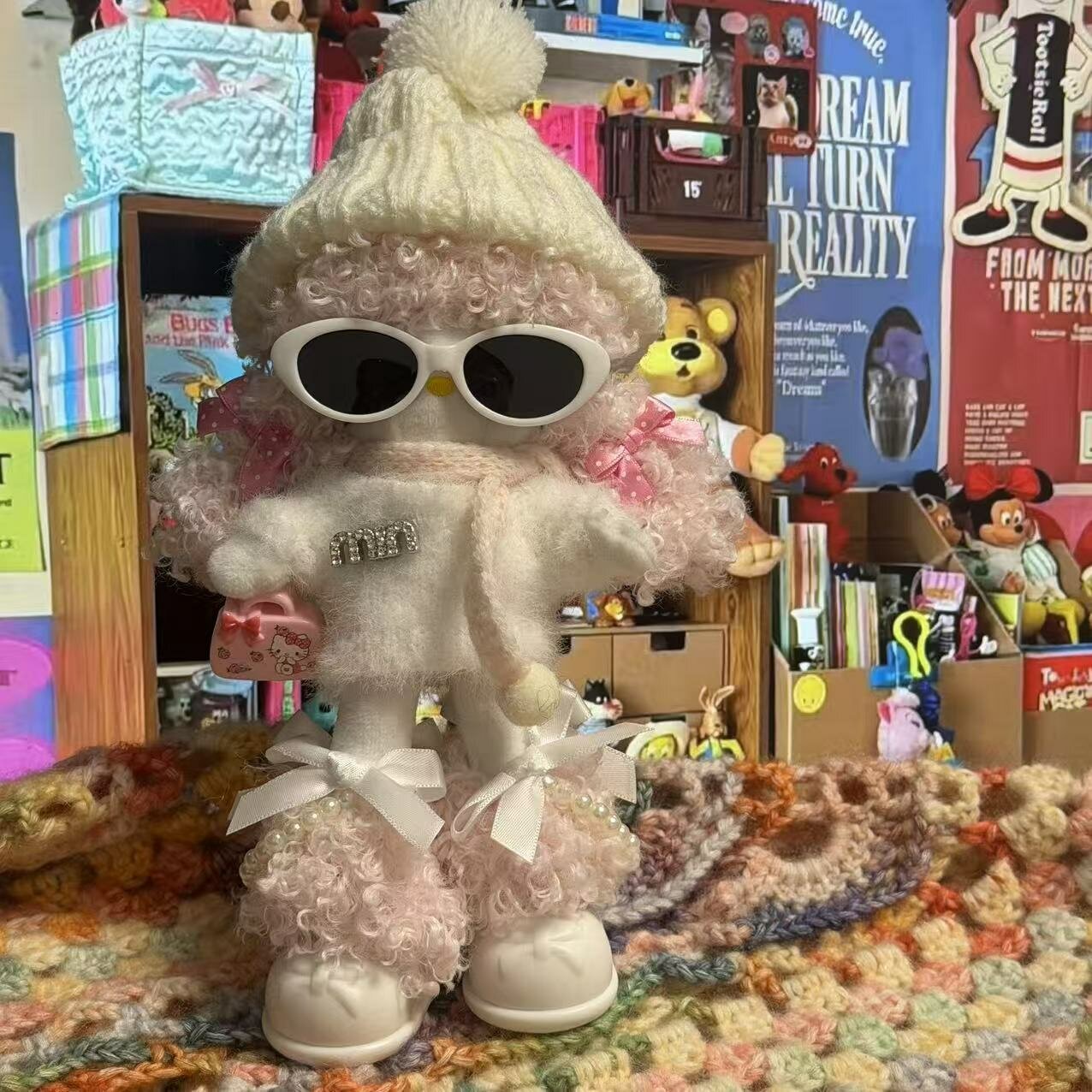 Крутой стиль горячей девушки, котенок с длинными ногами, черная кожаная кукла, плюшевый брелок, кулон для сумки, брелок для ключей, подарок лучшему другу