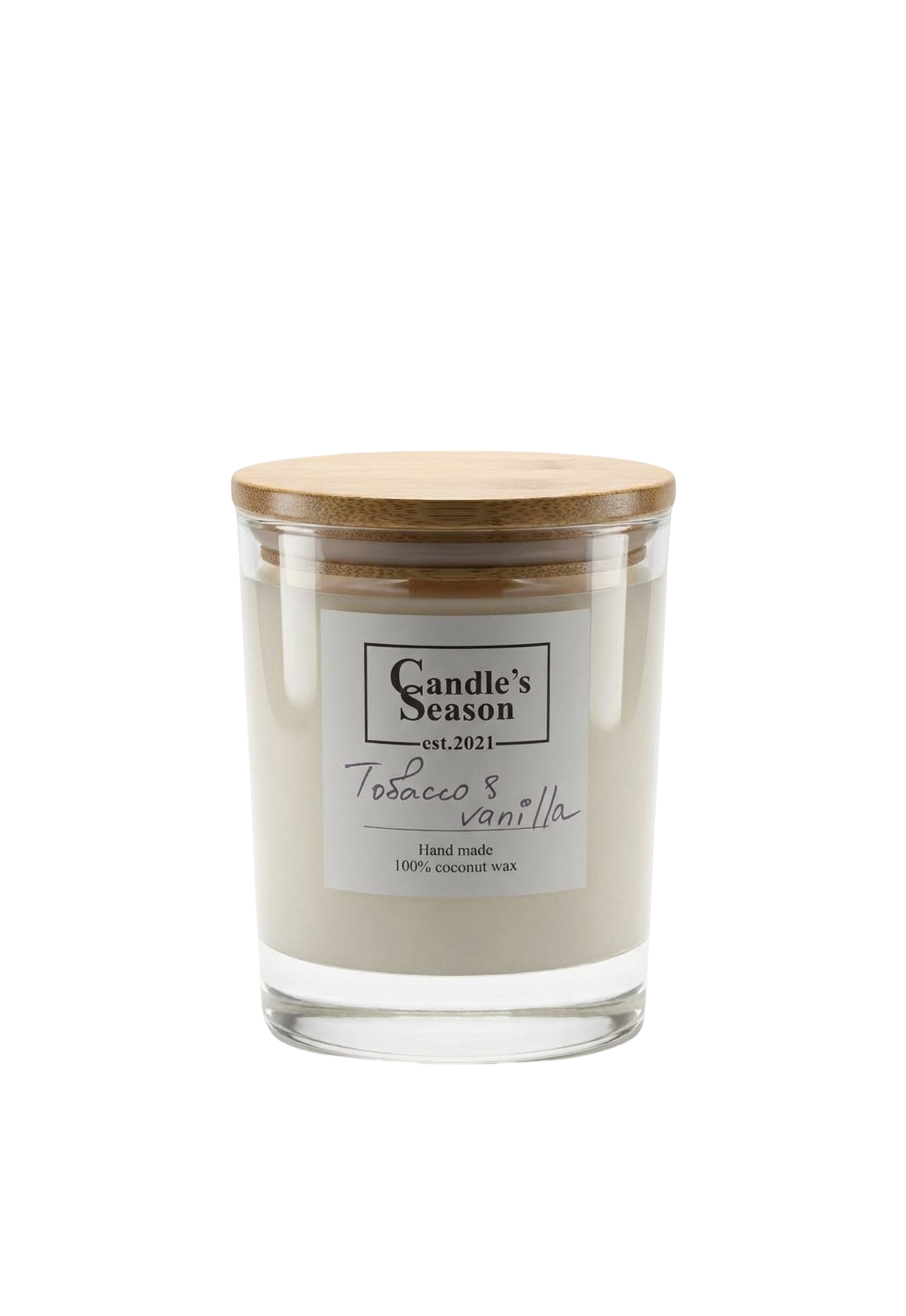 Candle's Season Кокосовая свеча Tobacco & Vanilla с хлопковым фитилем, 250 гр