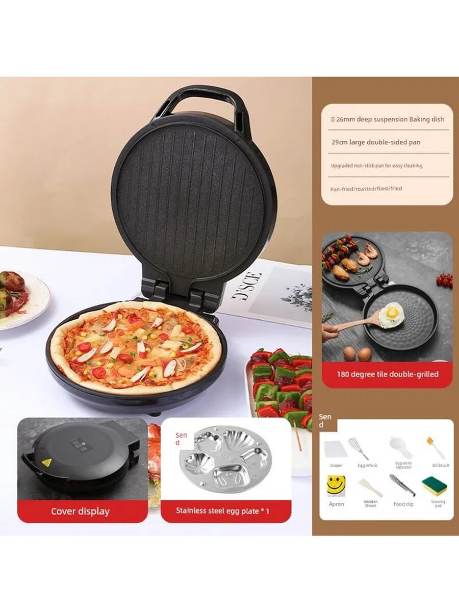 Электроблинница (29 см, черный, люкс, глубина 2.6см)