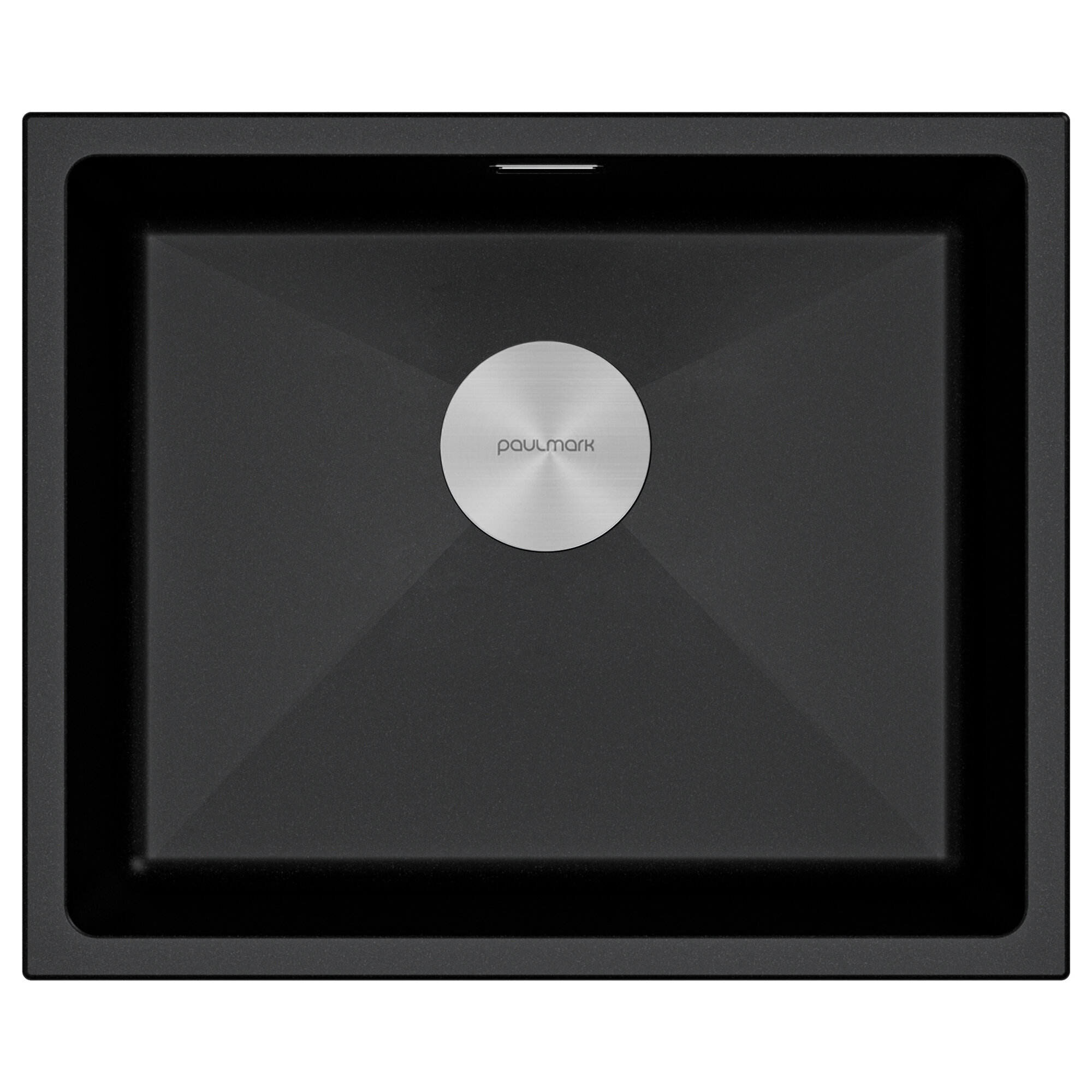 Кухонная мойка Paulmark LUMI 55UNI LU55-BL черный гранит Искусственный камень