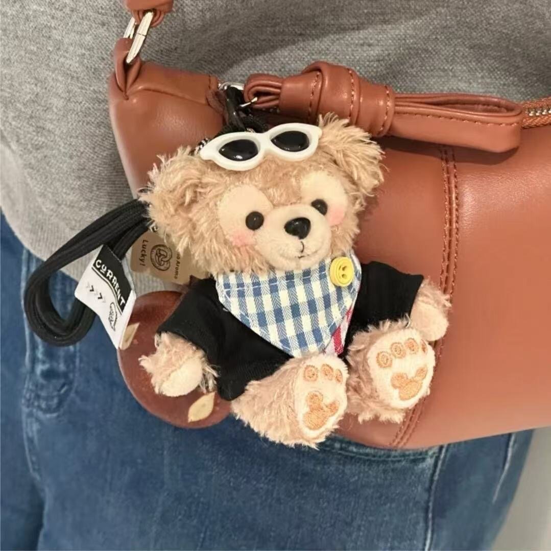 Подвеска для сумки Shirley Sweetheart Rose, плюшевая кукла, аксессуар, игрушка, брелок с медвежонком Даффи, подарок для женщин