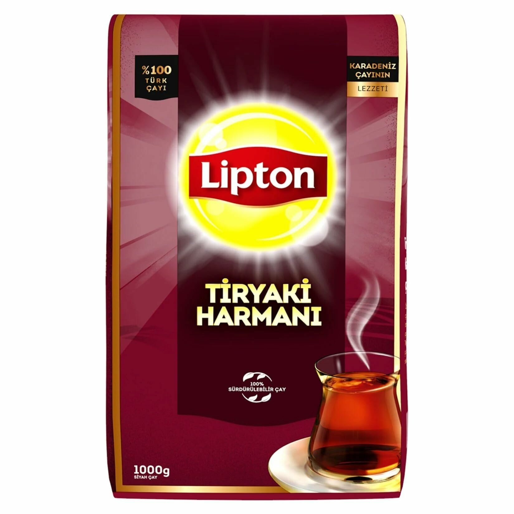 Чай Lipton Tiryaki Harmani черный листовой 1000 г (Турция)