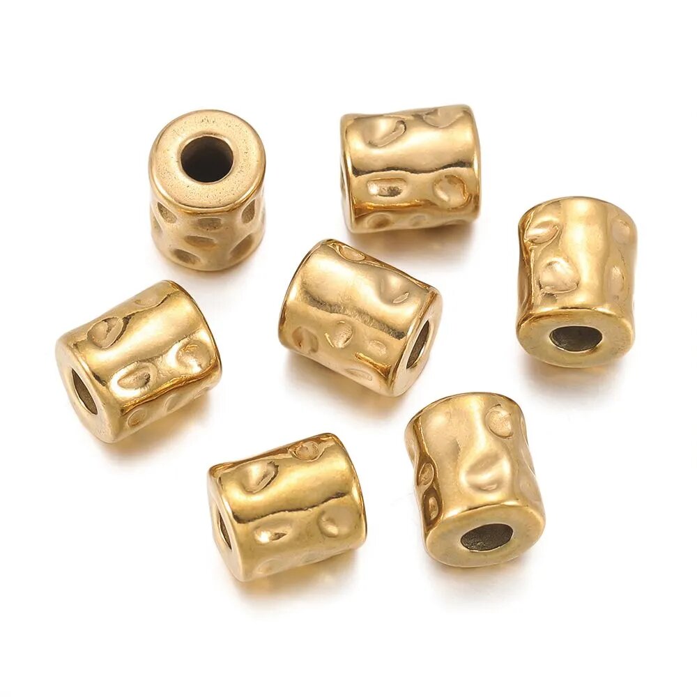 Бусина-разделитель 5 шт. / Разделительная бусина для браслетов и бус, цвет золото, 5х5 мм