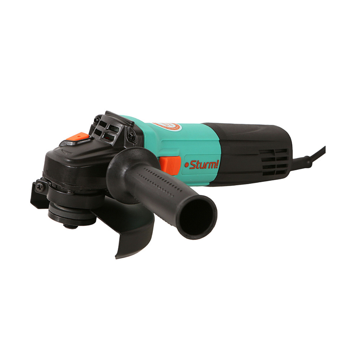 Шлифовальная машина Sturm! AG9012TES, диск 125 мм, 1100 Вт, 10000 об/мин, плавный пуск, бирюзовый