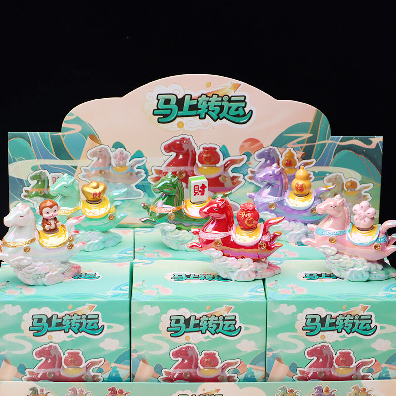 Год Коня Новая Удача Маленькая Счастье Лошадь Слепой Ящик Креативный Привлекающий Богатство Зодиакальный Конь Декор для Рабочего Стола Автомобиля Орнамент Новогодний Подарок