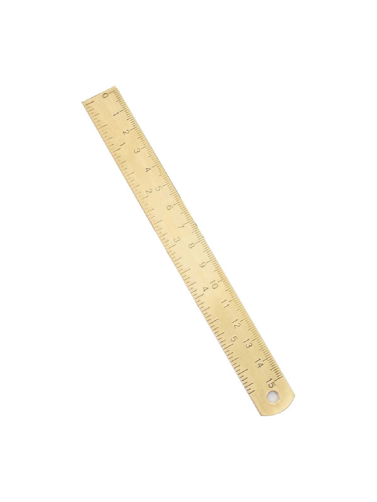 Латунная маленькая линейка длиной 15 см-толщина 1,5 мм