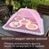 Крышка для продуктов 55X55CM квадрат светло-красный складная сетка для защиты от...