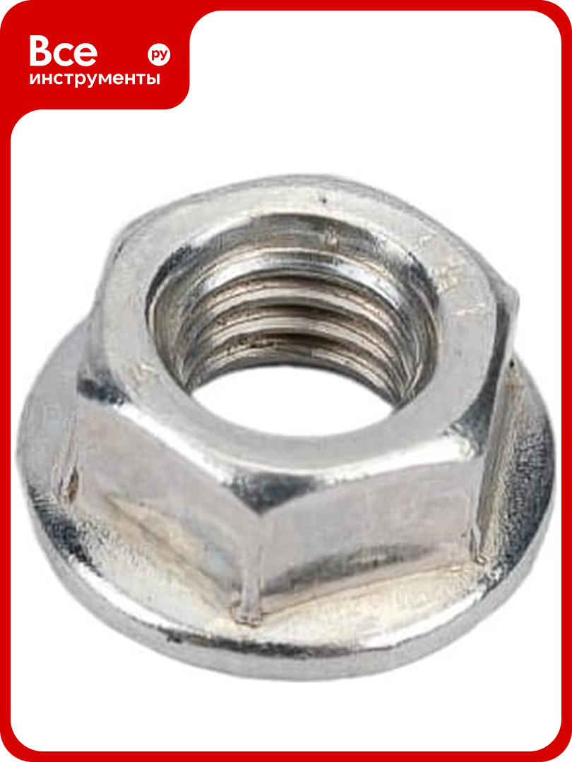 Гайка с фланцем Море-Метизов DIN 6923, цинк, M6, 50 шт. GAYKACM650М