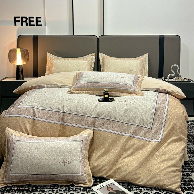 Винтажный хлопковый комплект постельного белья с цветочным принтом 1.5/1.8/2.0м на все сезоны Рисунок：Винтажный