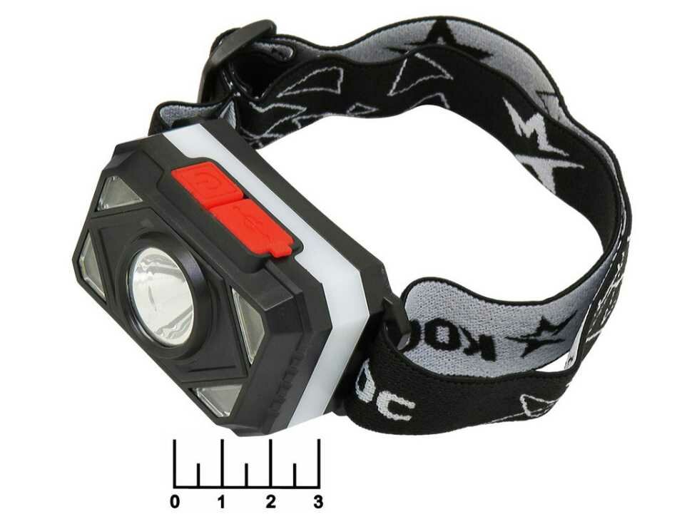 Фонарь налобный 1*14500 4+1 светодиод COB аккумуляторный Koc511Lit 4 режимов (з/у Type C)