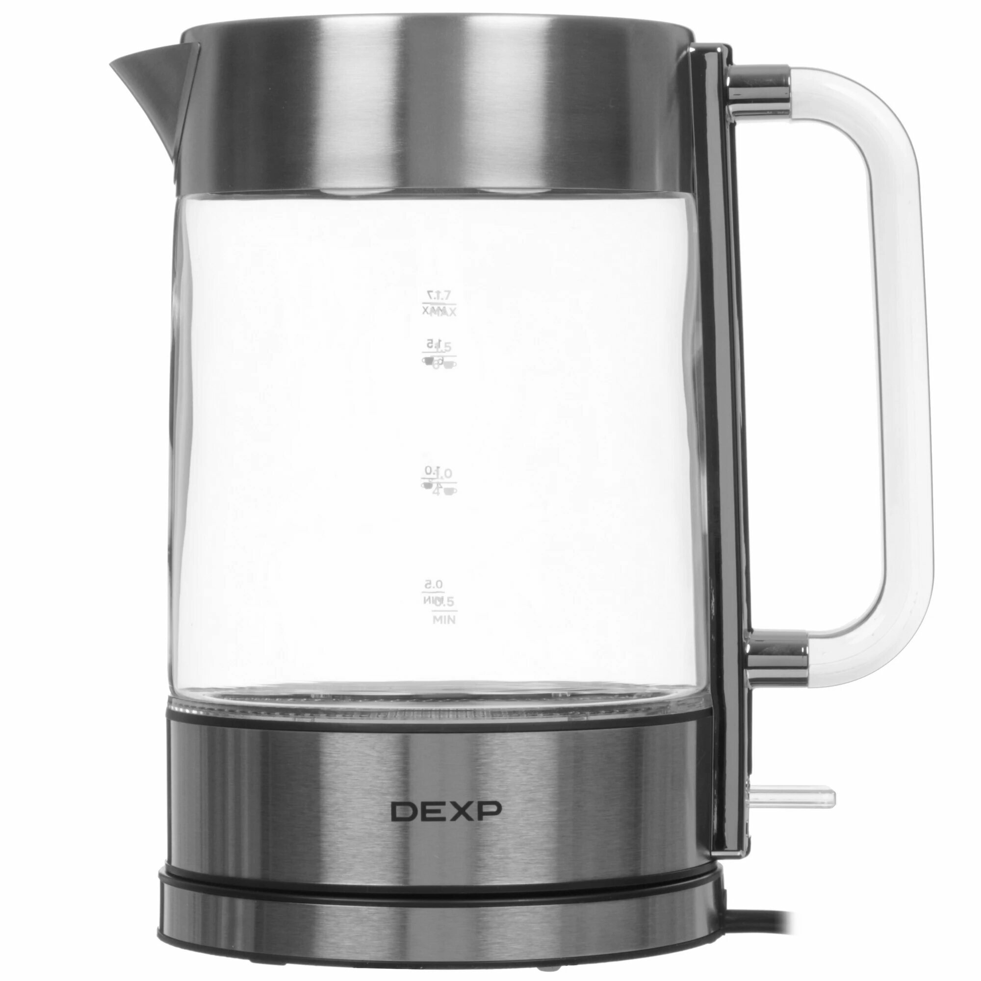 Электрочайник DEXP DK-304TH, серебристый, автоматическое отключение, 1,7 л