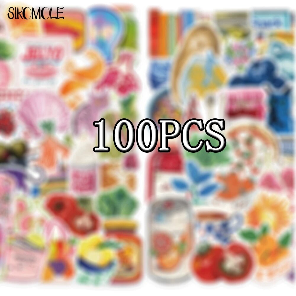 100шт наклеек для скрапбукинга, акварельные наклейки SIKOMOLE, Цвет: YCK108YCK109