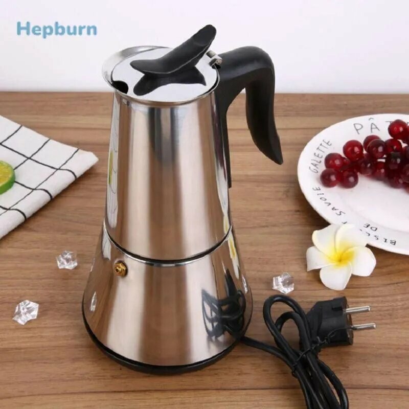 Кофеварка гейзерная KFJ001-9, светло-серый