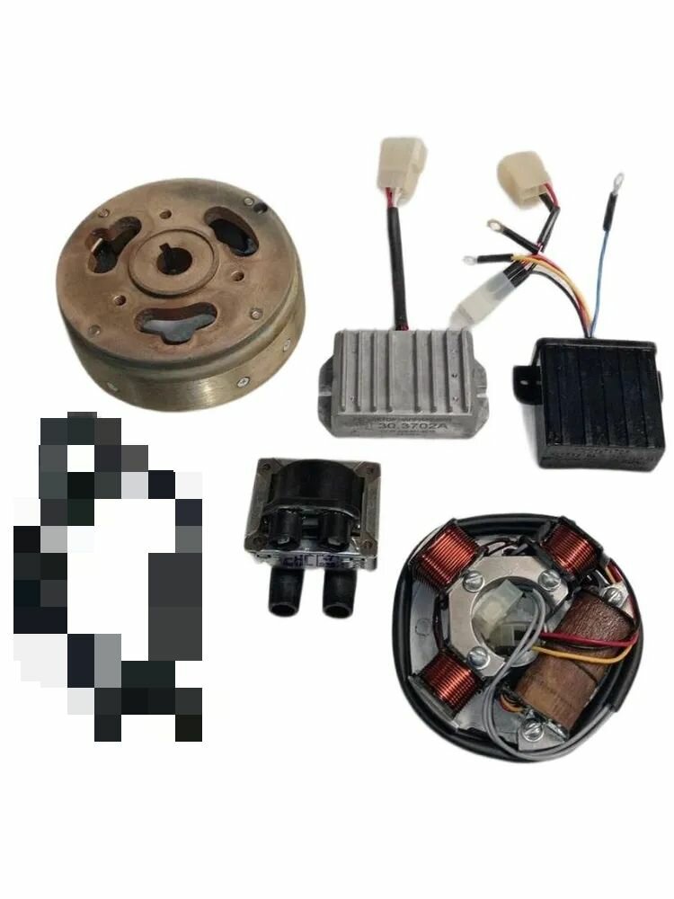 Комплект зажигания снегохода Буран обычные фишки Флеймз. Маховик 470.