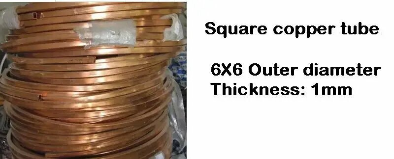 Красная медная катушка 1 м 6x6 8x8 10x10 1M 6X6 square