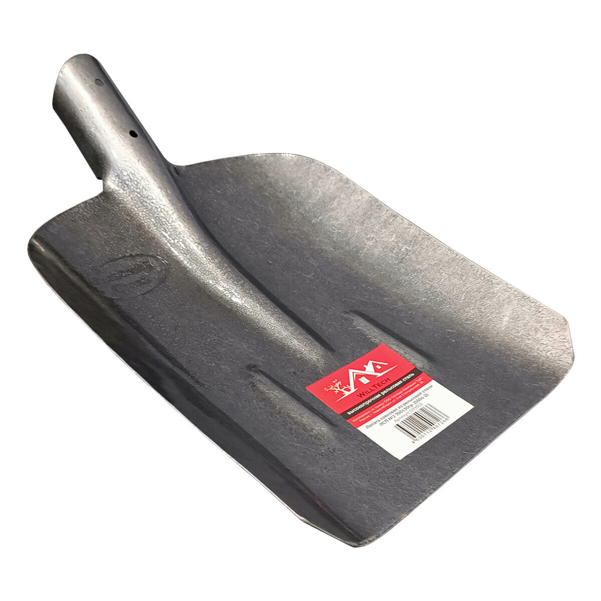 Лопата совковая WillTech из рельсовой стали ЛСП №2, 700 30гр, S504-2
