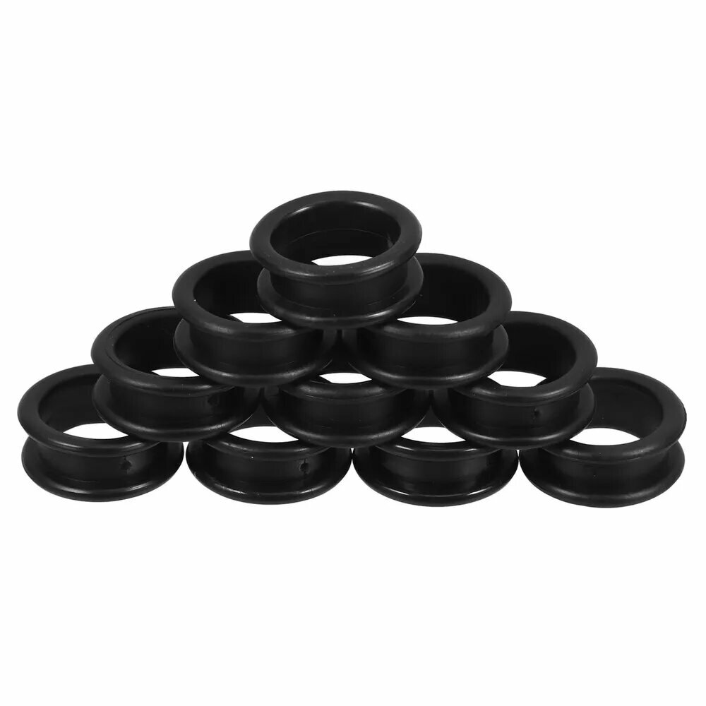 Набор силиконовых чёрных колец для пальцев ножниц 10 шт для домашнего использования