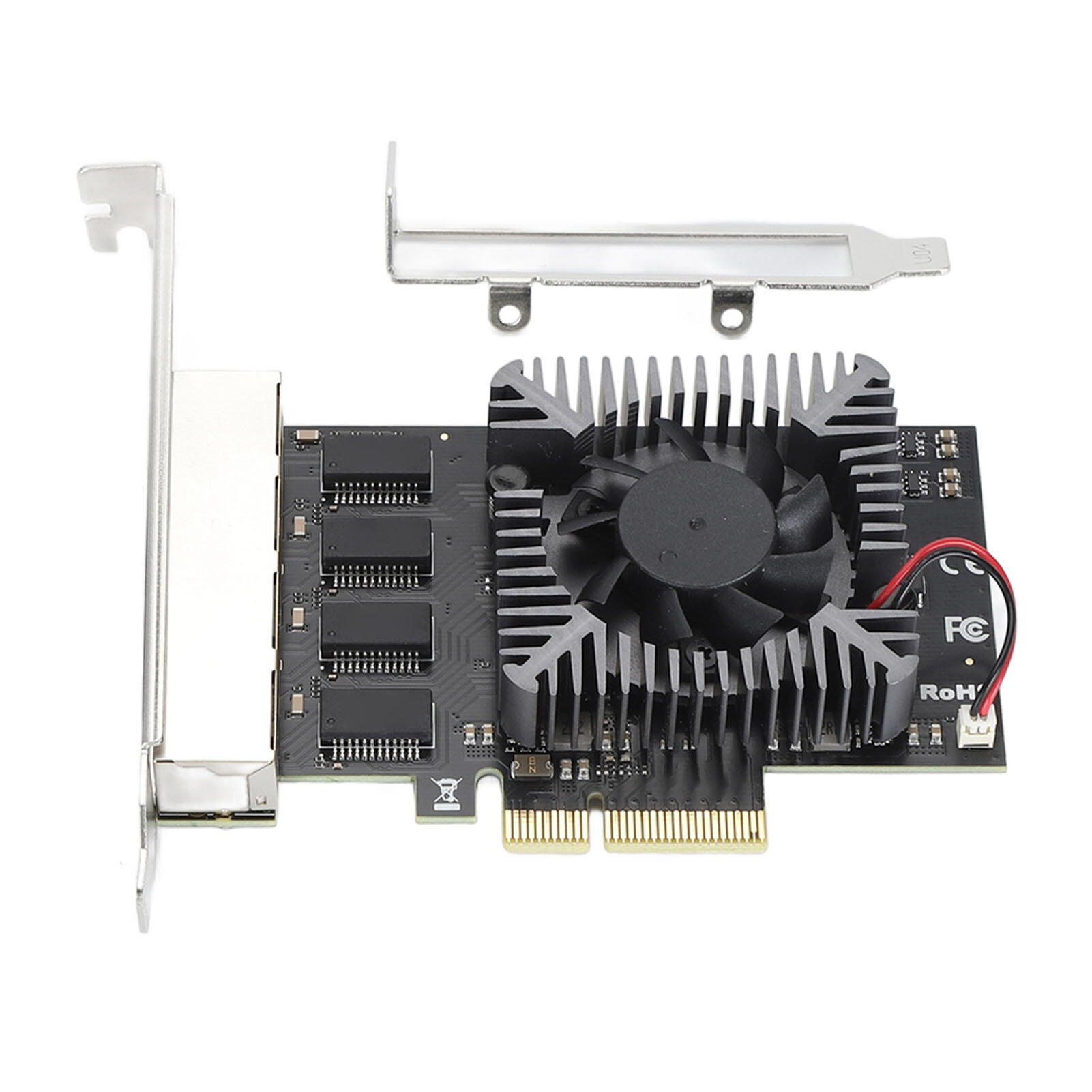 Сетевая карта PCIe 2.5 Гбит/с, 4 порта, чип RTL8125B, для Linux/Windows