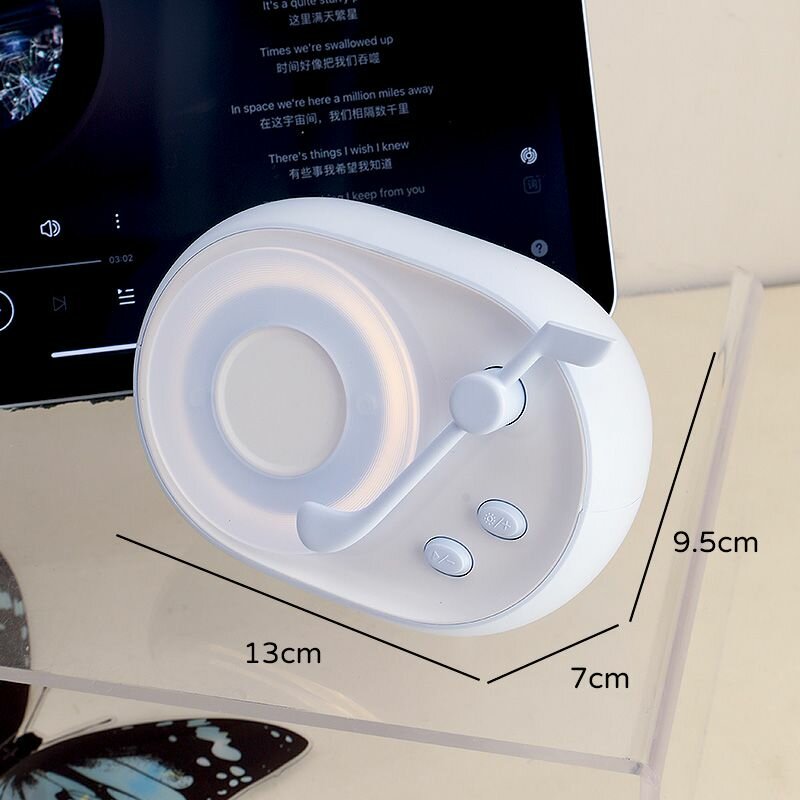 Беспроводная колонка Gumei с воспроизведением музыки, подставка для бара, вращающаяся ретро-колонка в виде проигрывателя