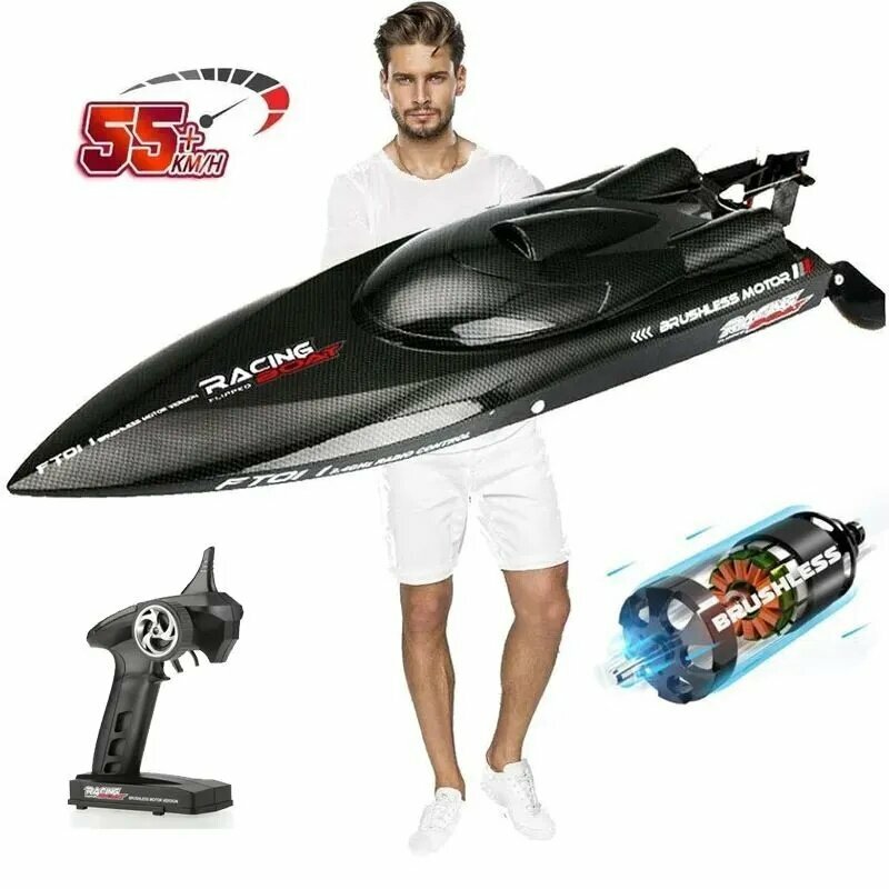 Радиоуправляемый катер с бесколлекторным мотором FT011 2.4G - FT011