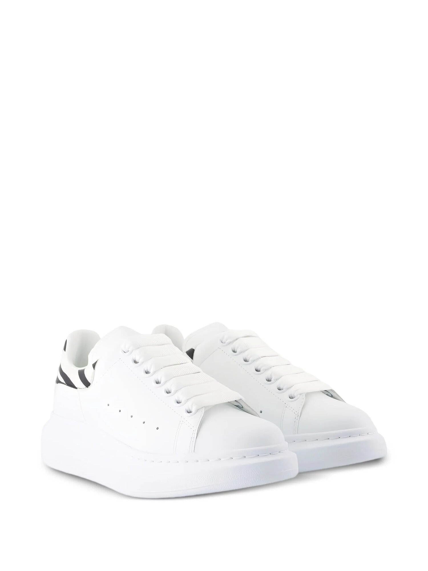 Кроссовки Alexander McQueen Animal-print sneakers, размер 36,5, белый — фото 1