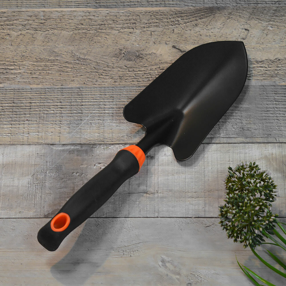 Совок посадочный широкий 32,5x8x5 см, металл, эргономичная рукоятка, для сада и огорода