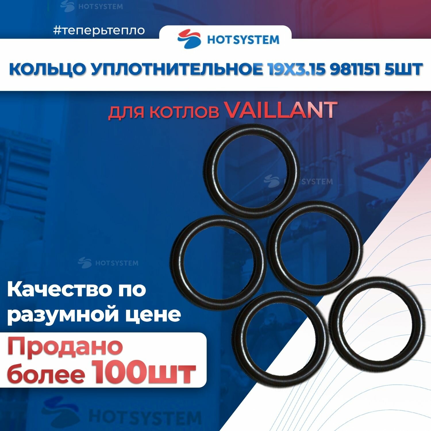 Прокладка первичного теплообменника 981151 для котлов Vaillant Tec/Max, Protherm