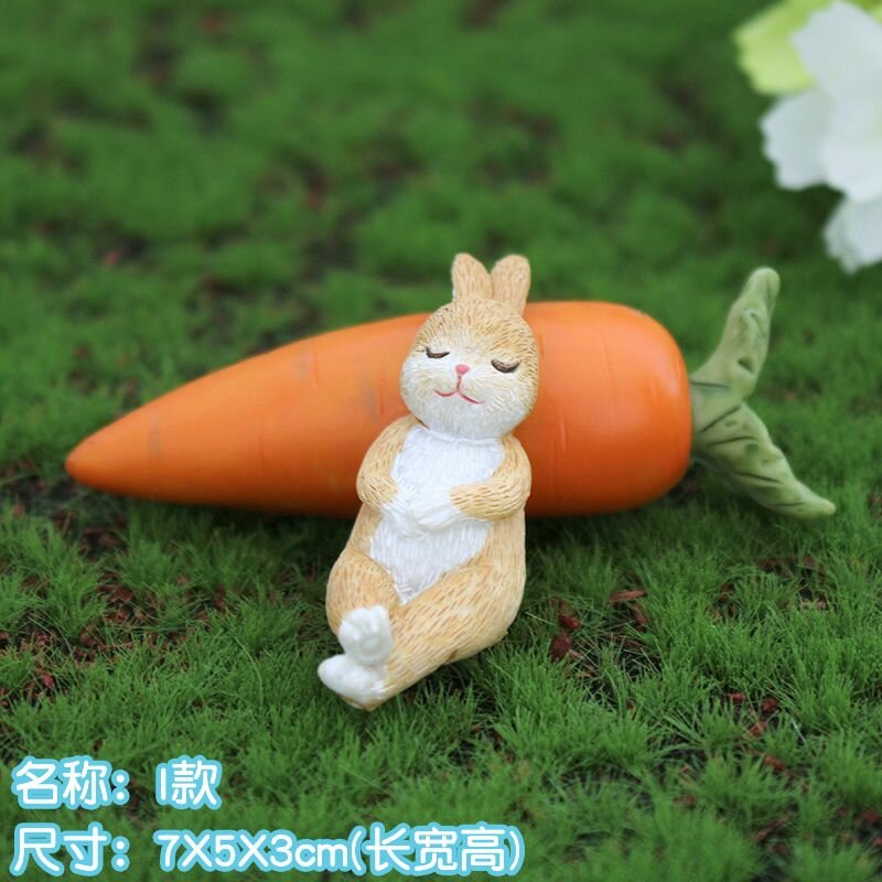 Креативные и милые фигурки моркови и кролика для украшения дома, садовых бонсай, миниатюрный подарок на день рождения, изысканные.