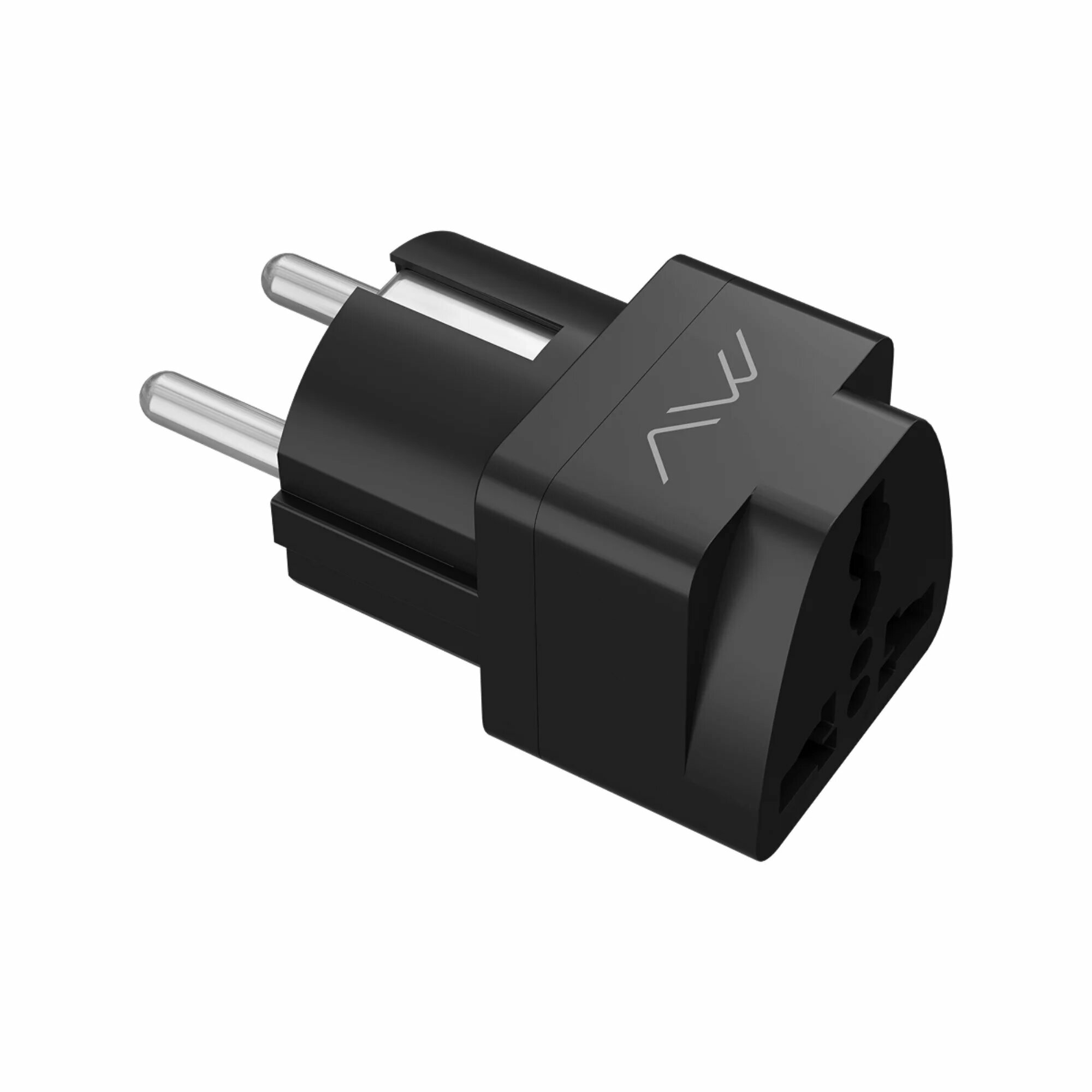 Caweon C-10-2-BK black адаптер-переходник универсальный на евровилку