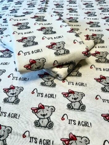 Пододеяльник 2,0 сп. Фланель Мишки Девочки, 180x220