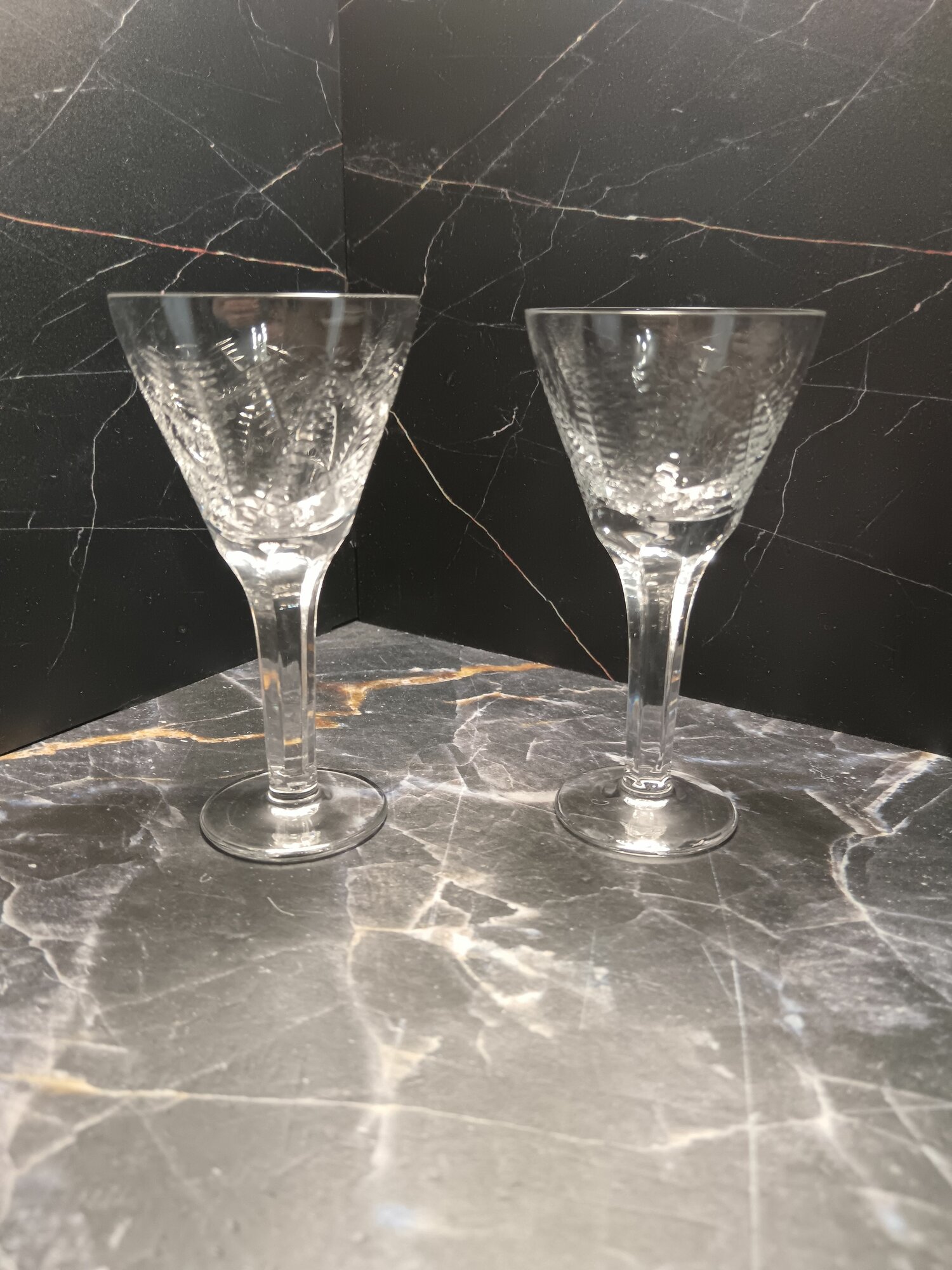 Набор из двух хрустальных рюмок, СССР винтаж