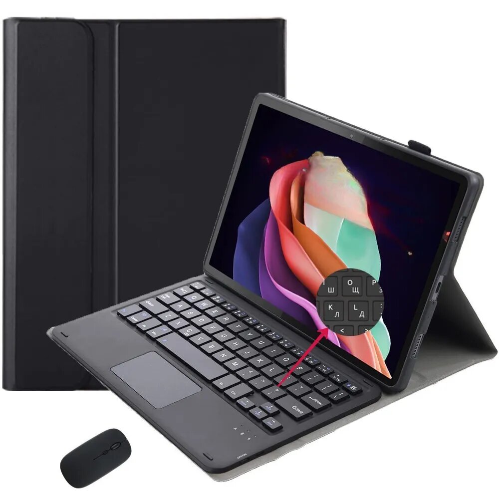 SZAMBIT Чехол-клавиатура с тачпадом для Honor Pad X9a 11.5 дюймов 2025 (ELN2-W29/L09/L29) английская и русская раскладка