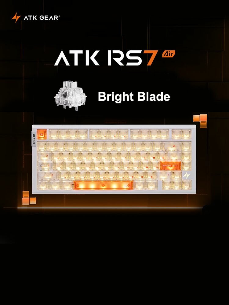 Игровая клавиатура ATK RS7 Air с магнитными переключателями Blazing Wind Ultra, 8KHz, раскладка 75%, регулировка RT