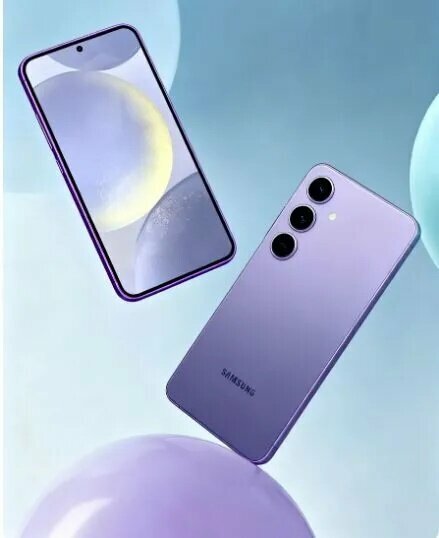 Samsung Смартфон Galaxy S24+ 5G NFC смартфон Snapdragon 8 Gen 3 Восьмиядерный 6,7 "AMOLED дисплей 50 МП - ЭТО тройная камера 12/256 ГБ, прозрачный, фиолетовый