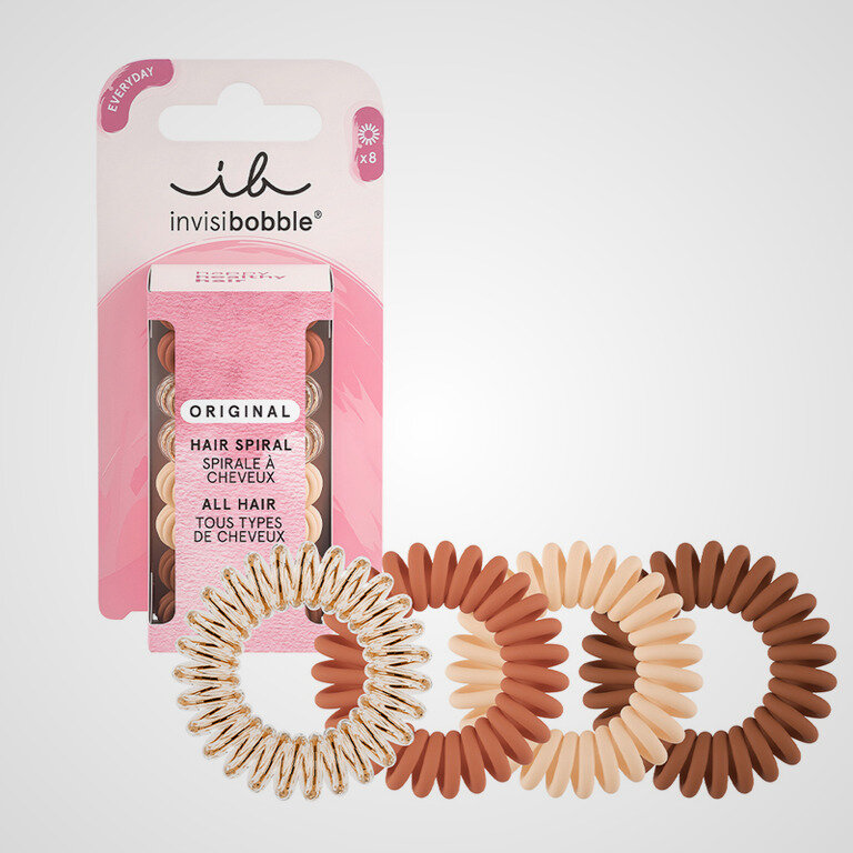 Набор резинок-браслетов для волос ORIGINAL Cafe au Lait 8 шт INVISIBOBBLE ORIGINAL Cafe au Lait Резинки для волос 8 шт