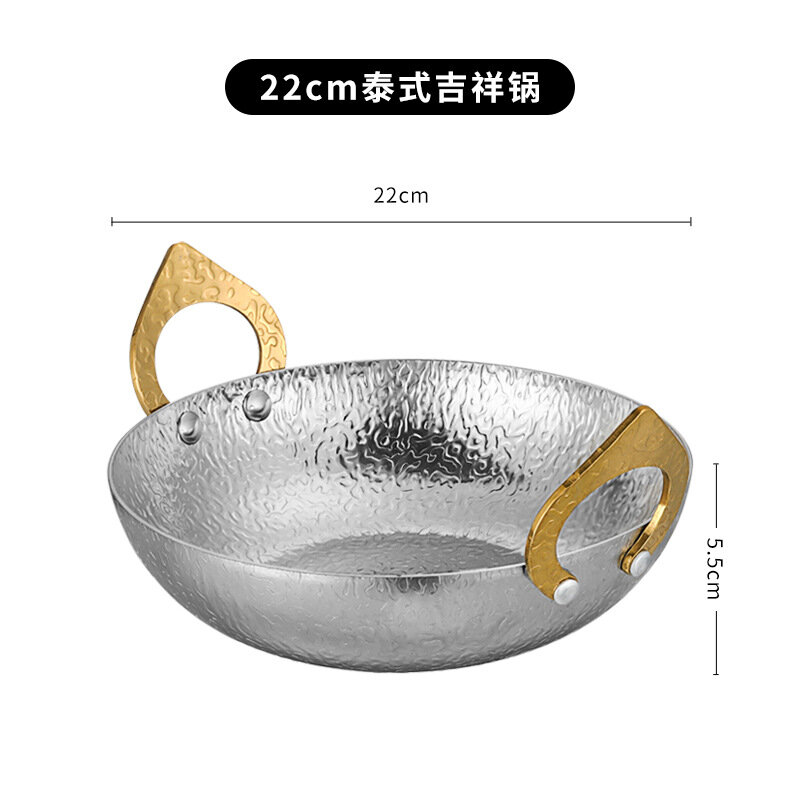 Набор для приготовления супа Том Ям с морепродуктами в тайском стиле, посуда из нержавеющей стали 304, спиртовая горелка для сухого супа.