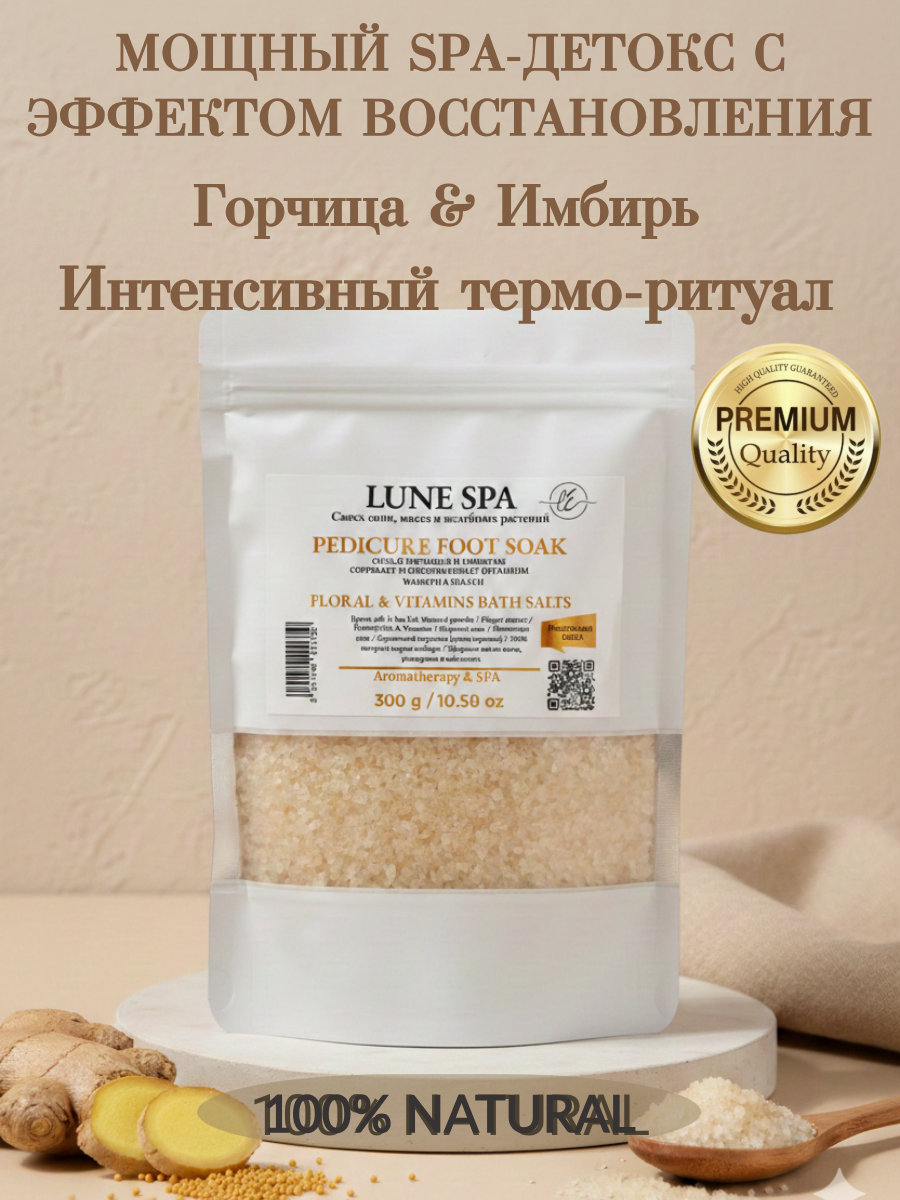 Ванночка для ног с горчицей и маслами Golden Detox Foot Soak