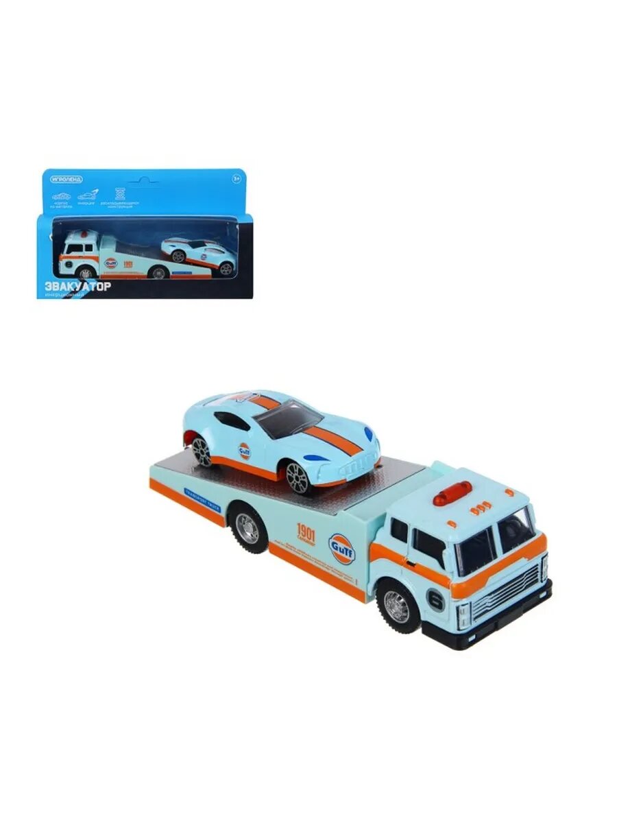 Машина /Эвакуатор/, инерция, 1 машинка, металл, пластик, 2