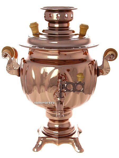 Самовар электрический 3 л Овал с медным покрытием